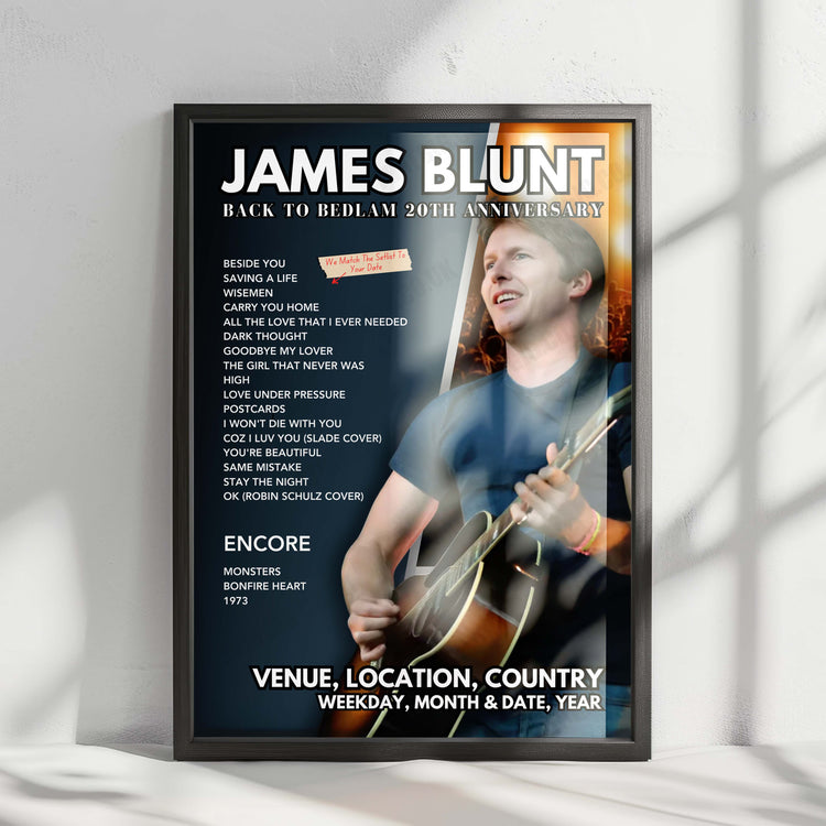 James Blunt 2025 Tour: Concert Dates, Setlists & Posters | That Gig