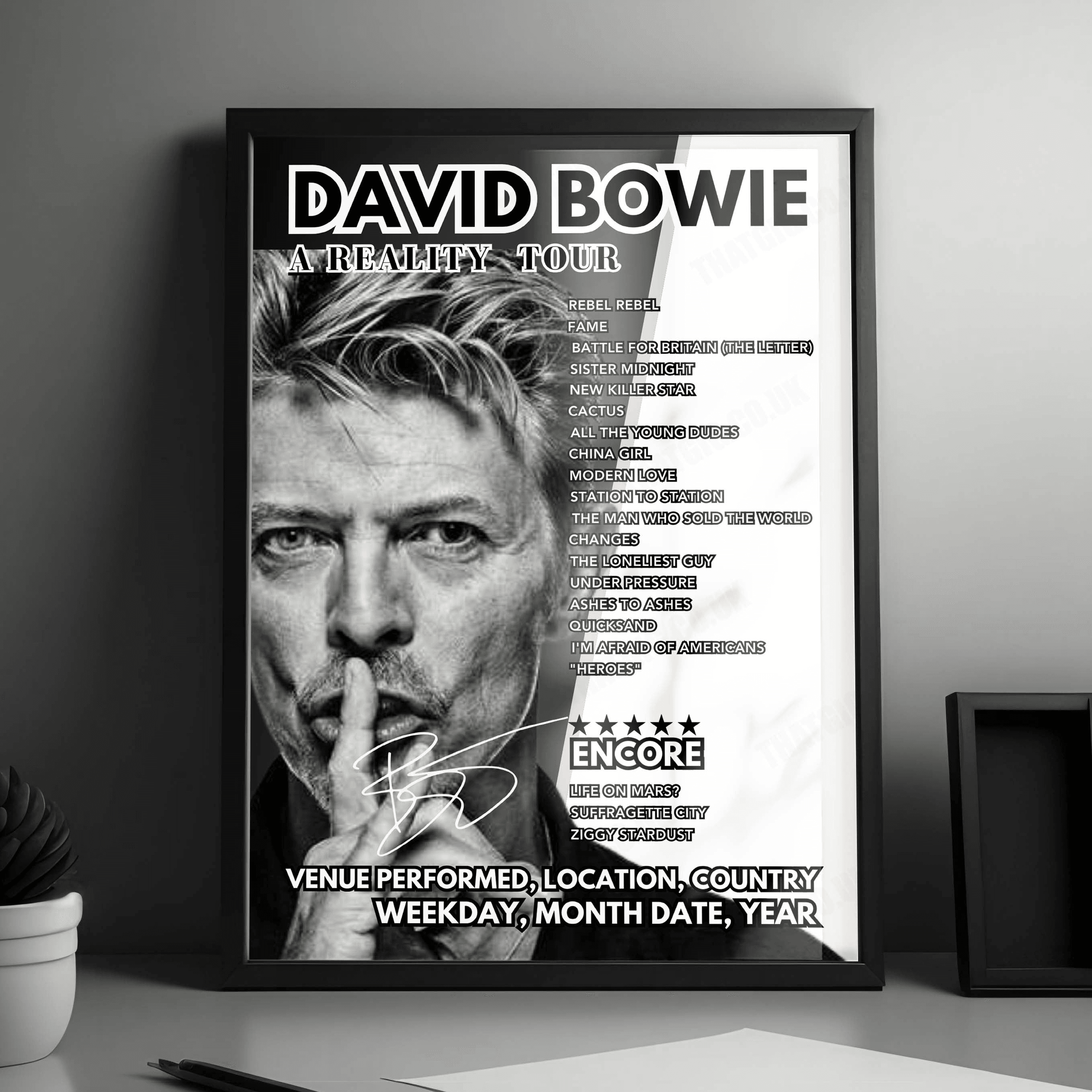 Concert Setlist Posters & Custom Music Memorabilia | The Perfect Gift ...