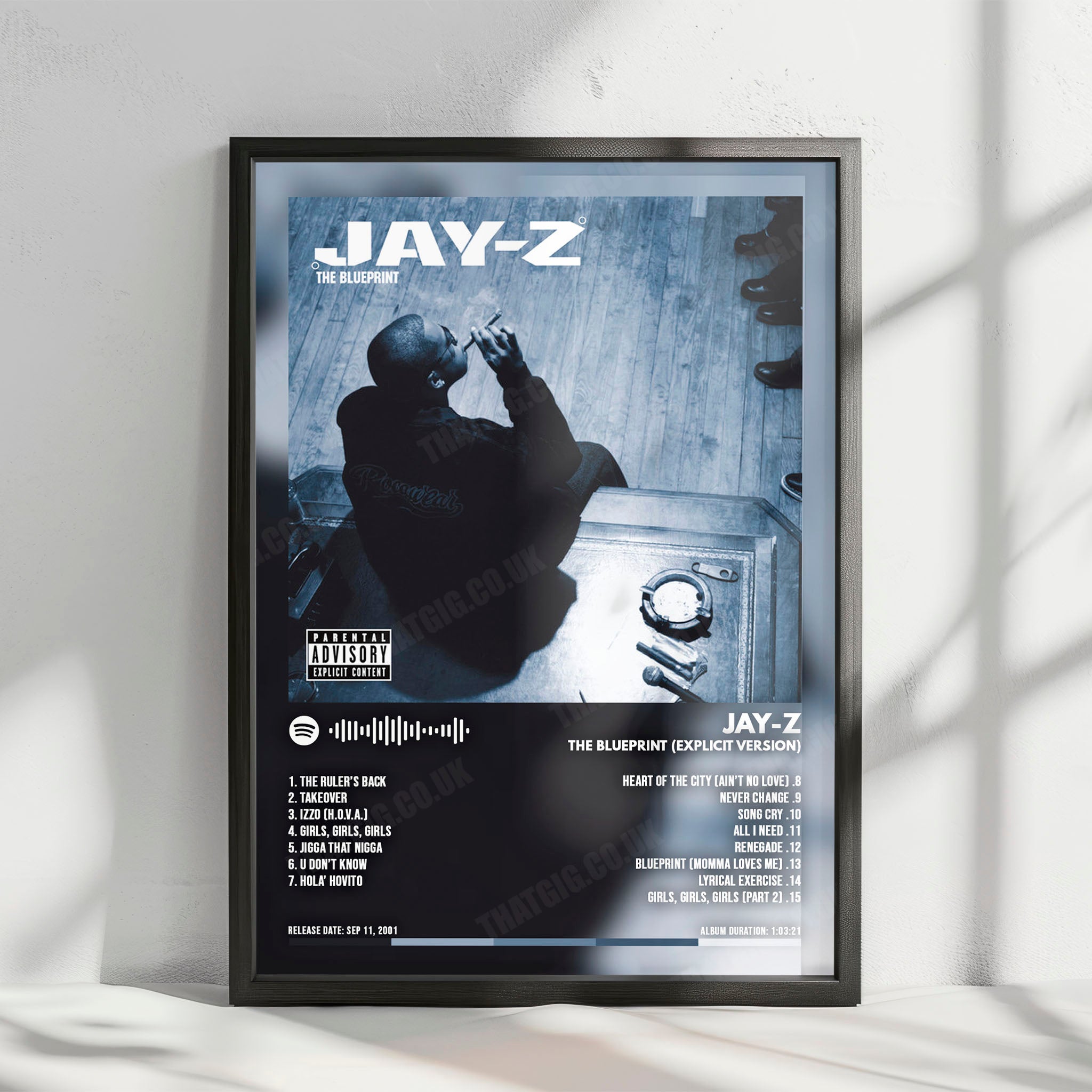 Jay-Z "The Blueprint " Album Cover Poster | Complete Tracklist – That Gig