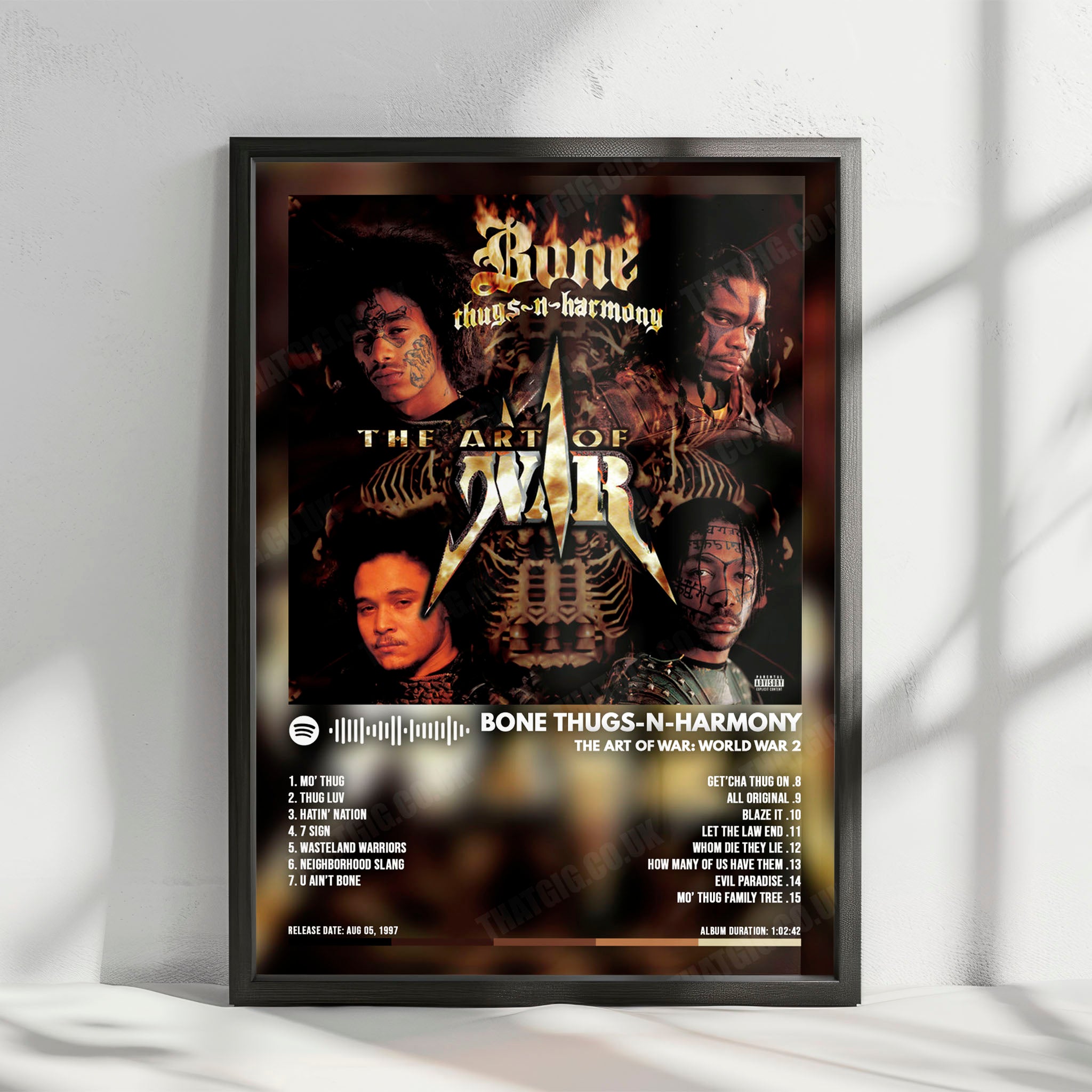 Bone Thugs-N-Harmony "The Art of War World War 2" Album Cover Poster ...