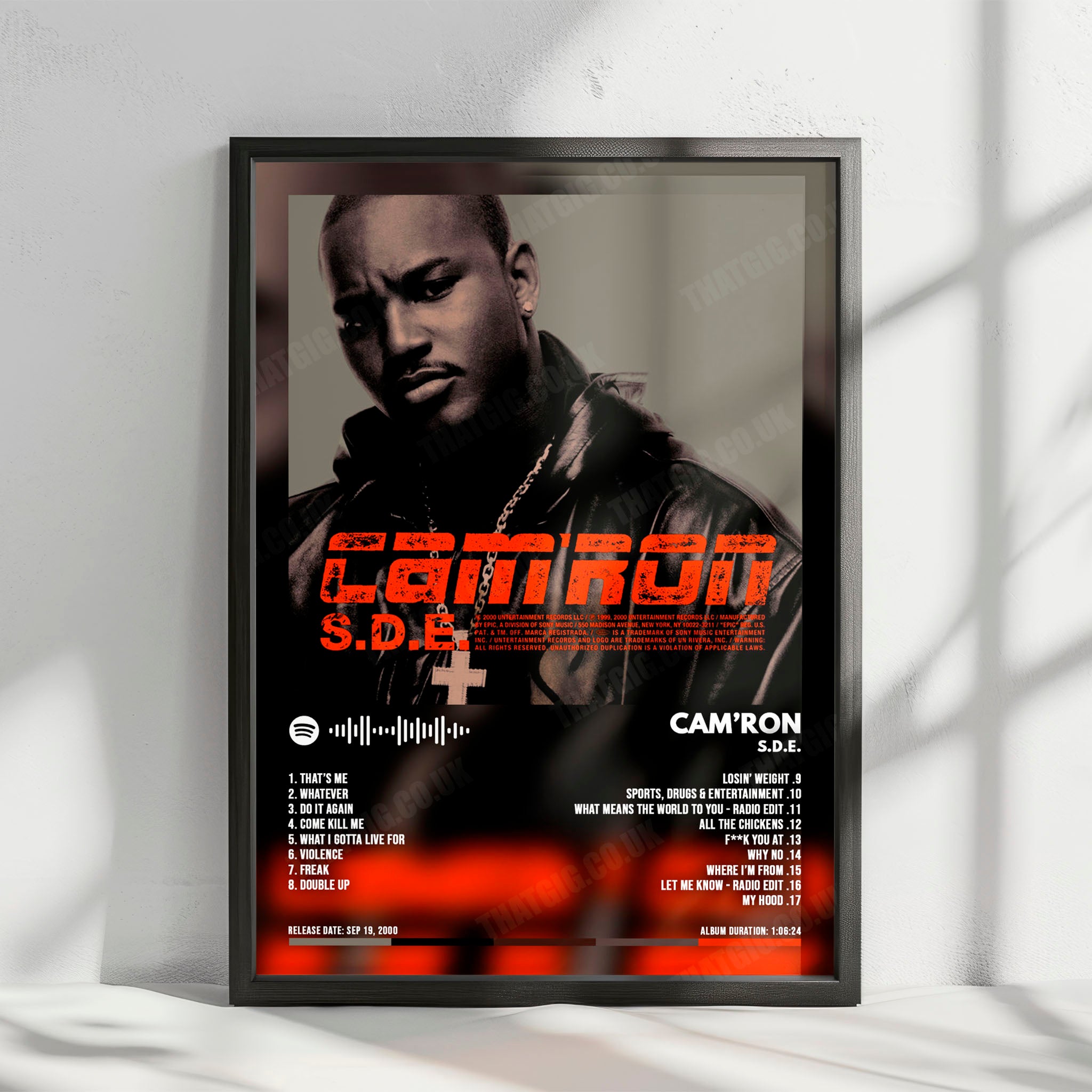 Camron "S.D.E." Album Cover Poster | Complete Tracklist – That Gig