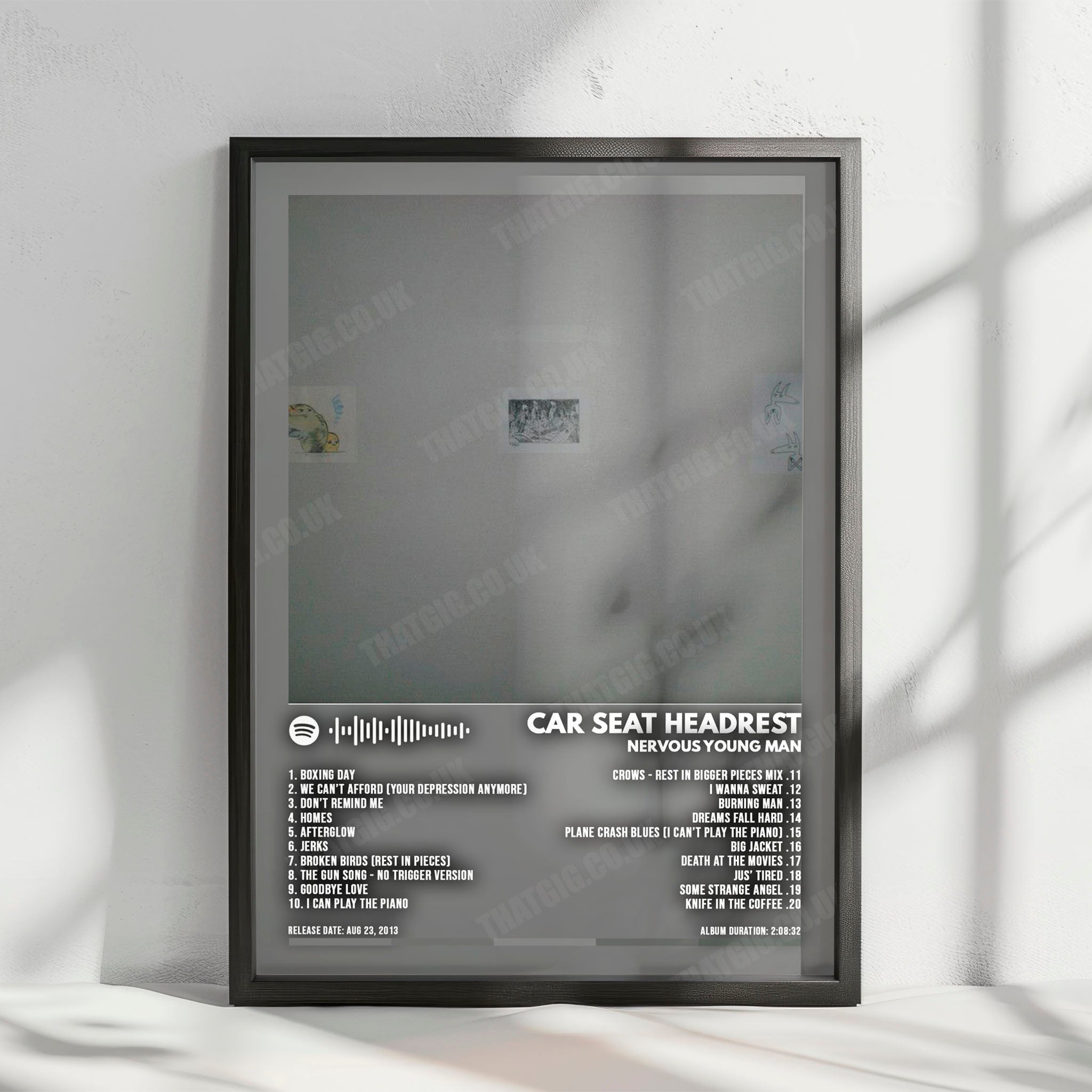Car Seat Headrest "Headrest Nervous Young Man" Album Cover Poster ...