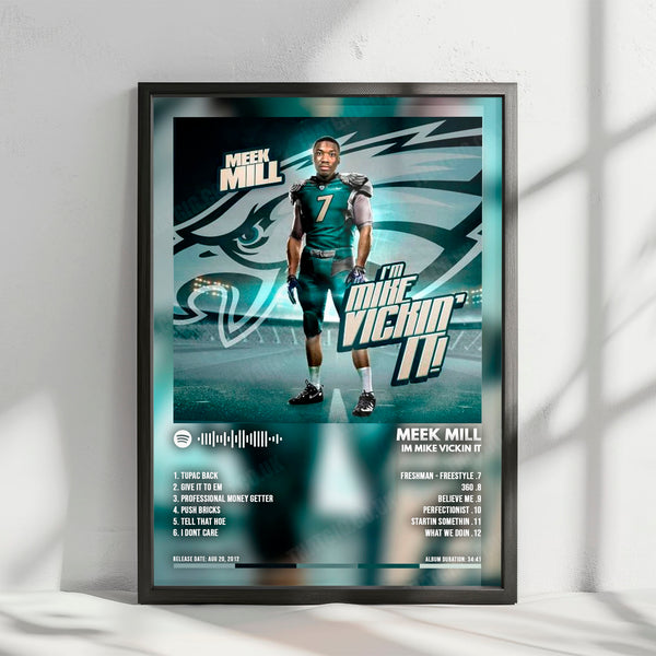 Meek Mill "Im Mike Vickin It" Album Cover Poster | Complete Tracklist ...