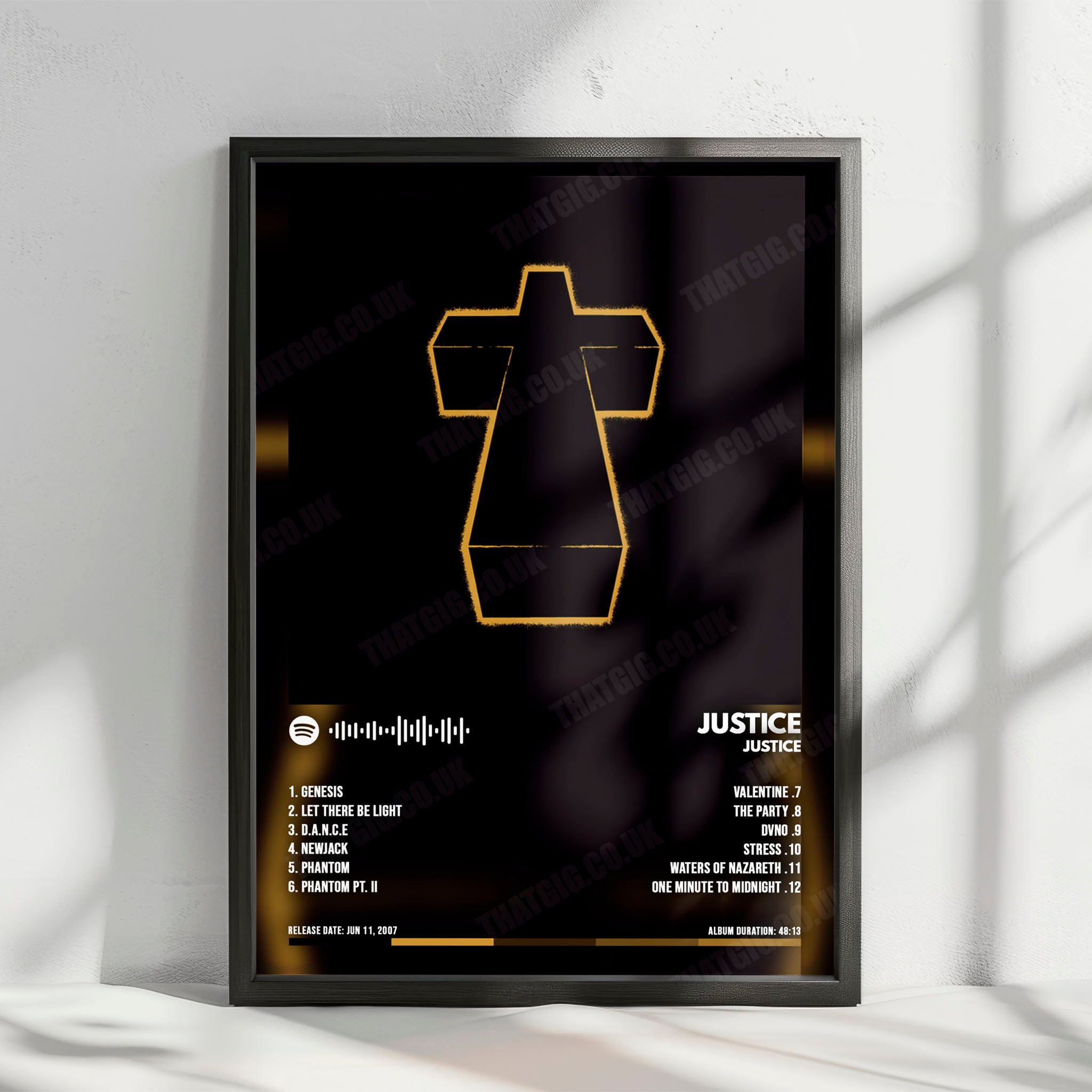 Justice "Justice" Album Cover Poster | Complete Tracklist – That Gig
