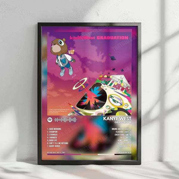 Kanye West - Graduation Album Poster | Iconic Tracklist Wall Art – That Gig