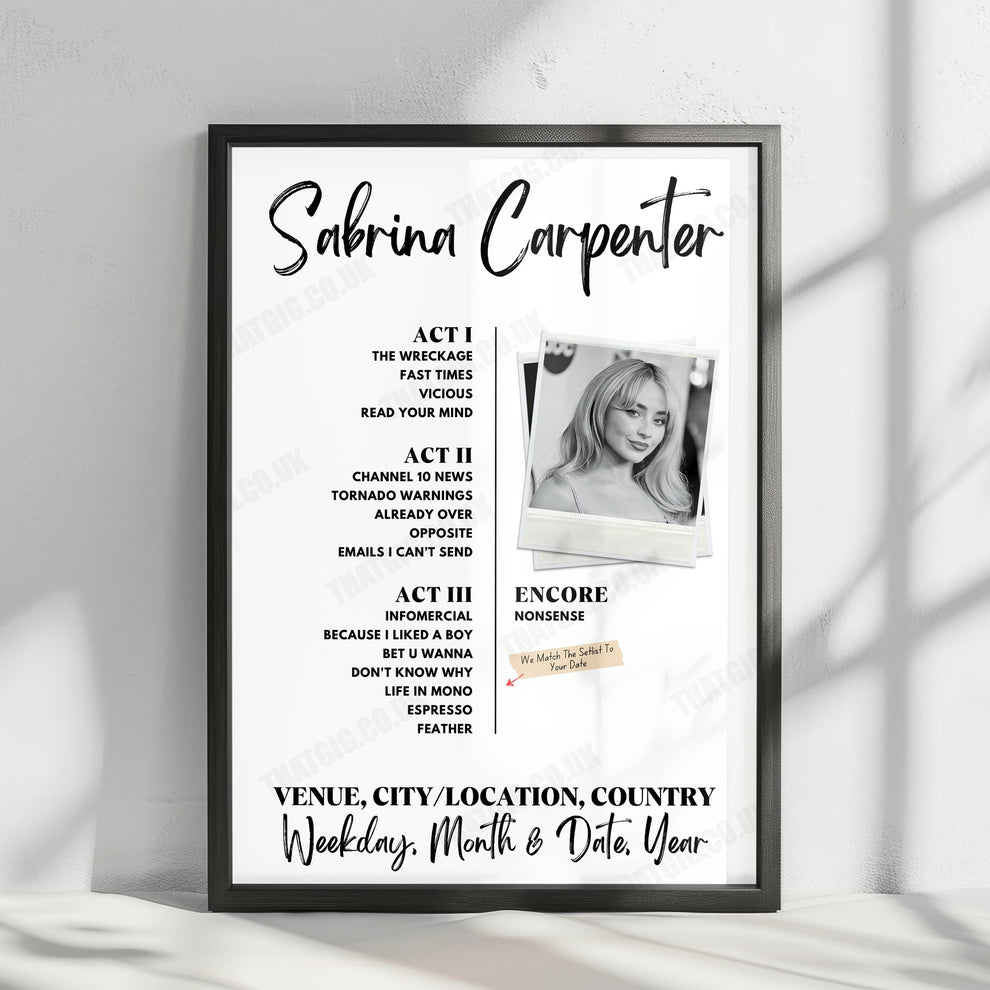 Sabrina Carpenter Poster - Footprint Center, Phoenix | Nov 13, 2024 ...