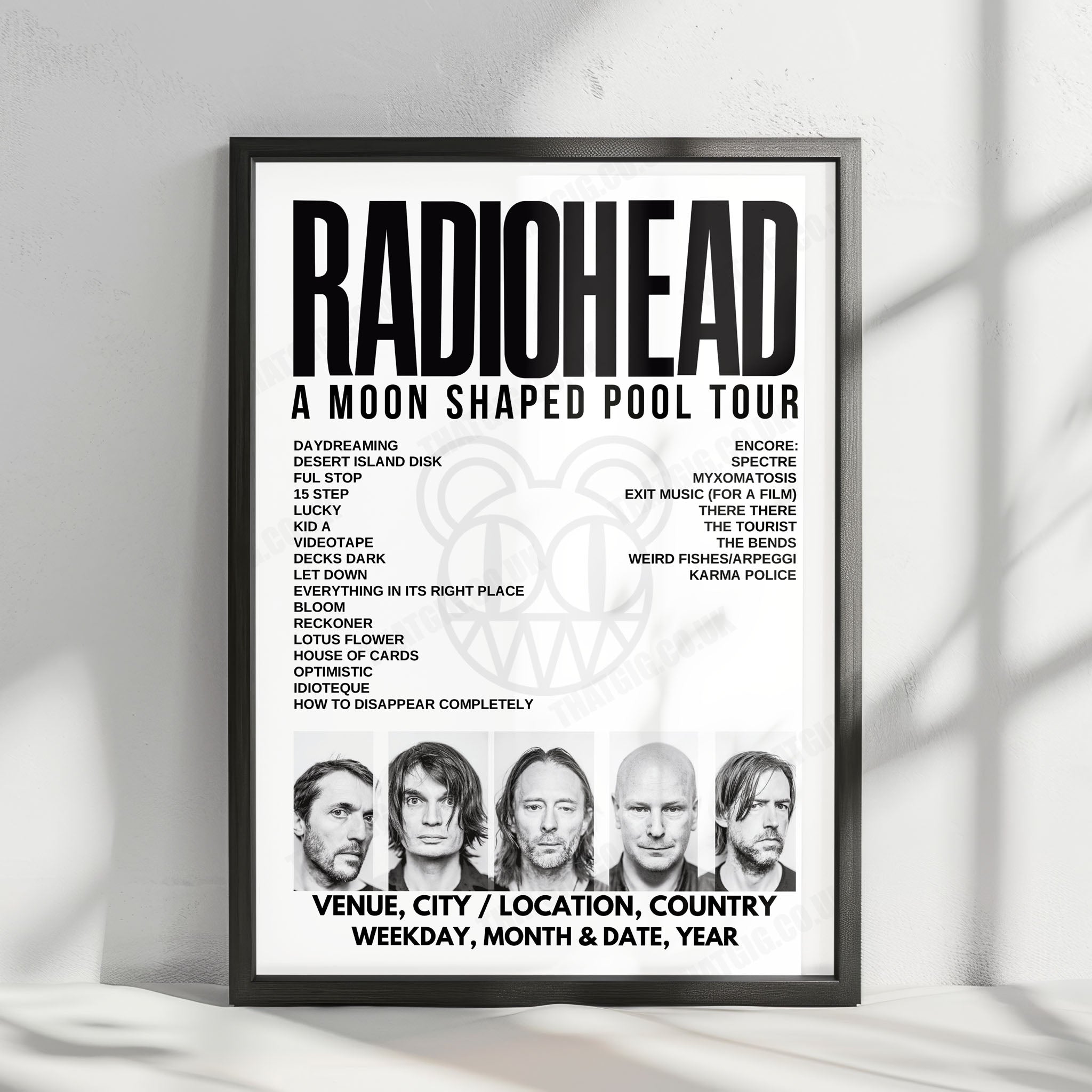 Radiohead Setlist Poster - Roundhouse, London | May 27th, 2016 – That Gig