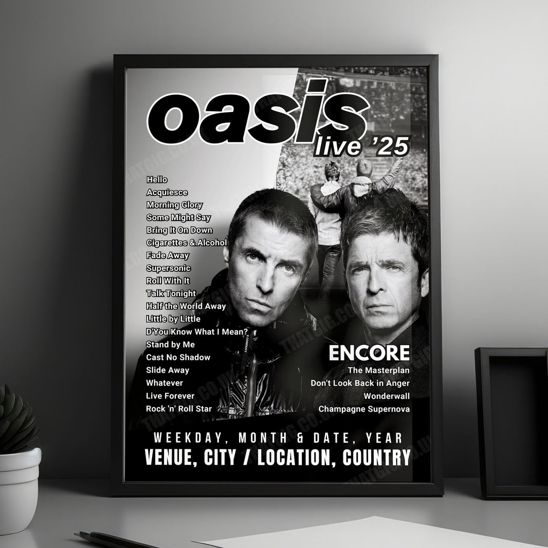 Buy Oasis Posters – Concert & Album Artwork Prints | That Gig