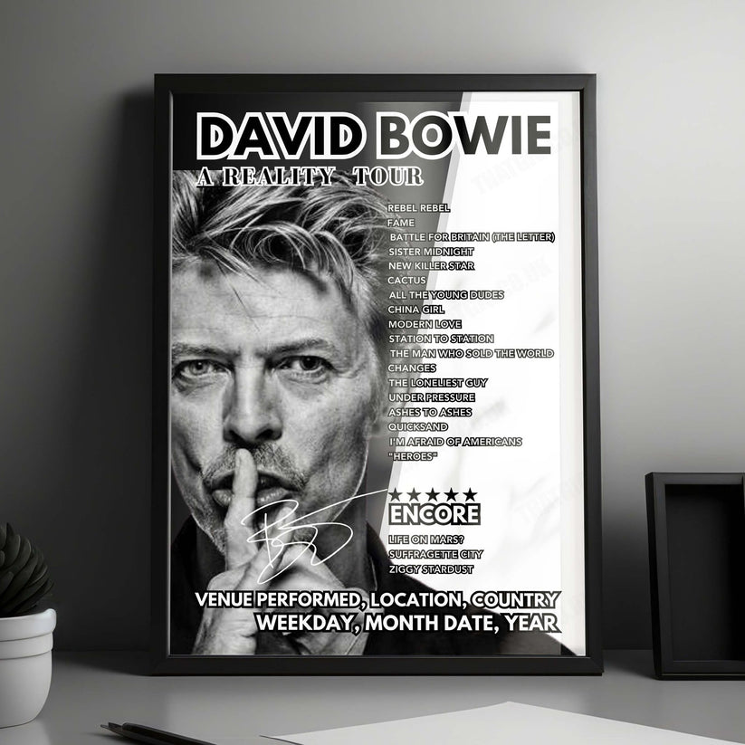 David Bowie Setlist Poster - The MARK of the Quad Cities | May 22nd ...