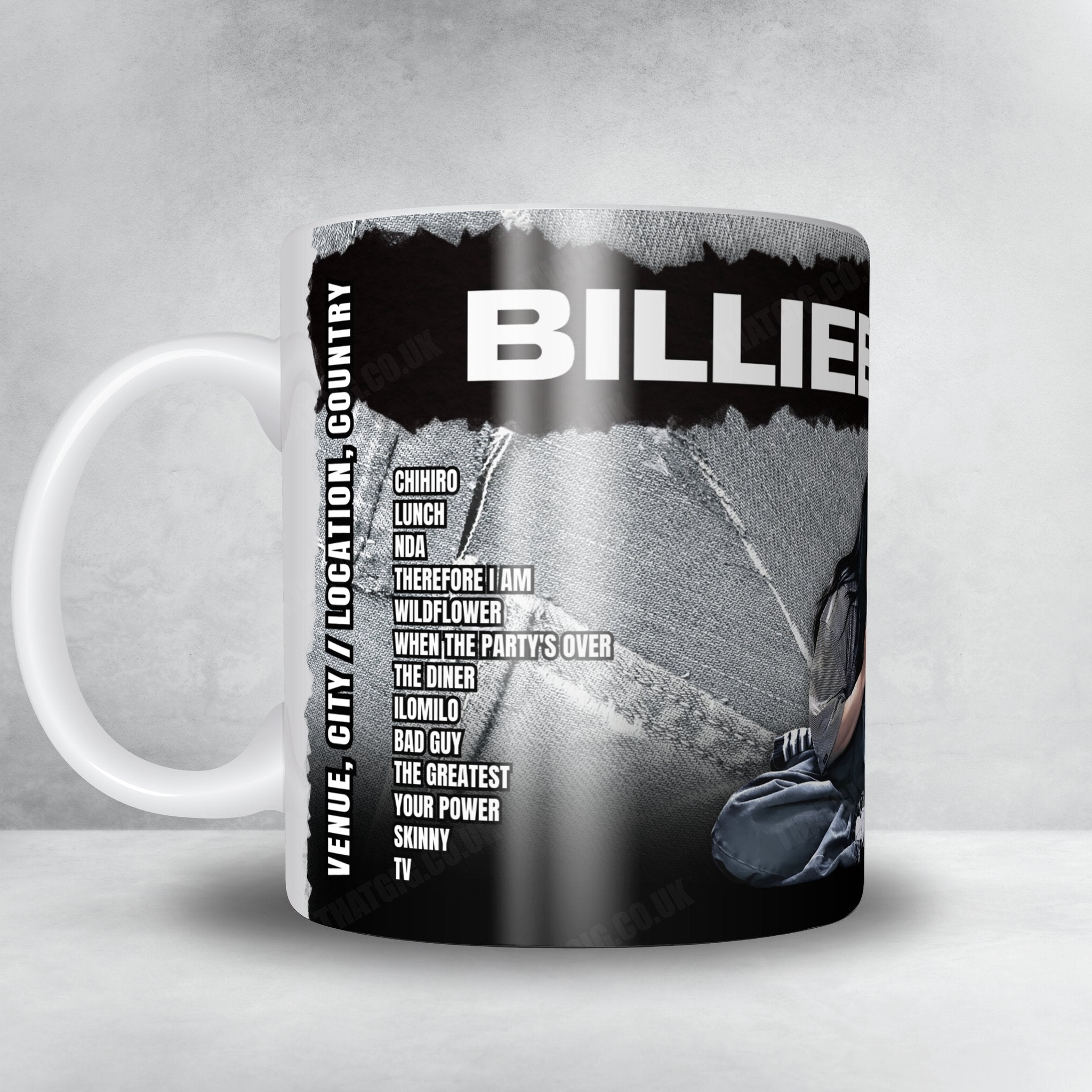 Billie Eilish Setlist Mug - Climate Pledge Arena | Dec 5th, 2024 – That Gig
