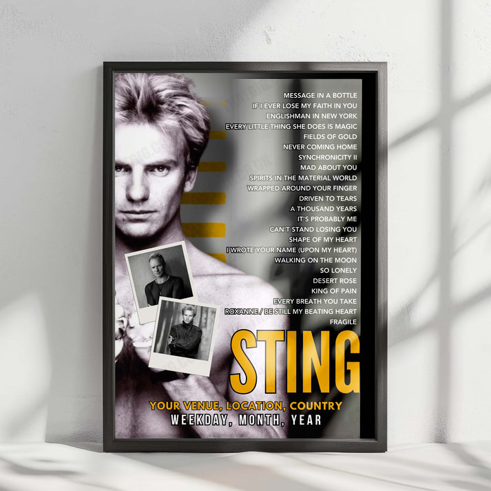 Sting Setlist Poster - Arizona Financial Theatre | Jun 1st, 2025 – That Gig