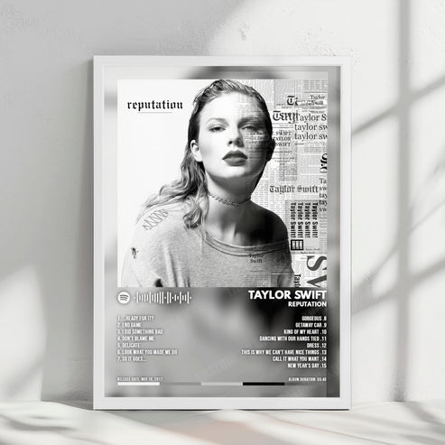 Taylor Swift "Reputation" Album Cover Poster | Complete Tracklist & Pop ...