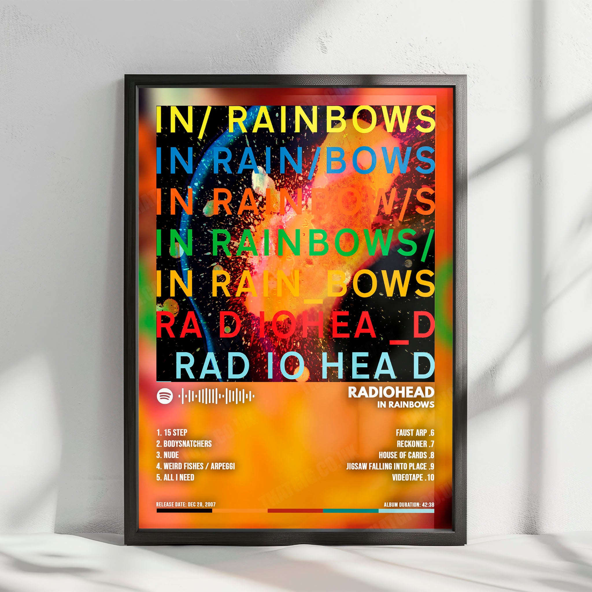 Radiohead "In Rainbows" Album Cover Poster | Complete Tracklist – That Gig