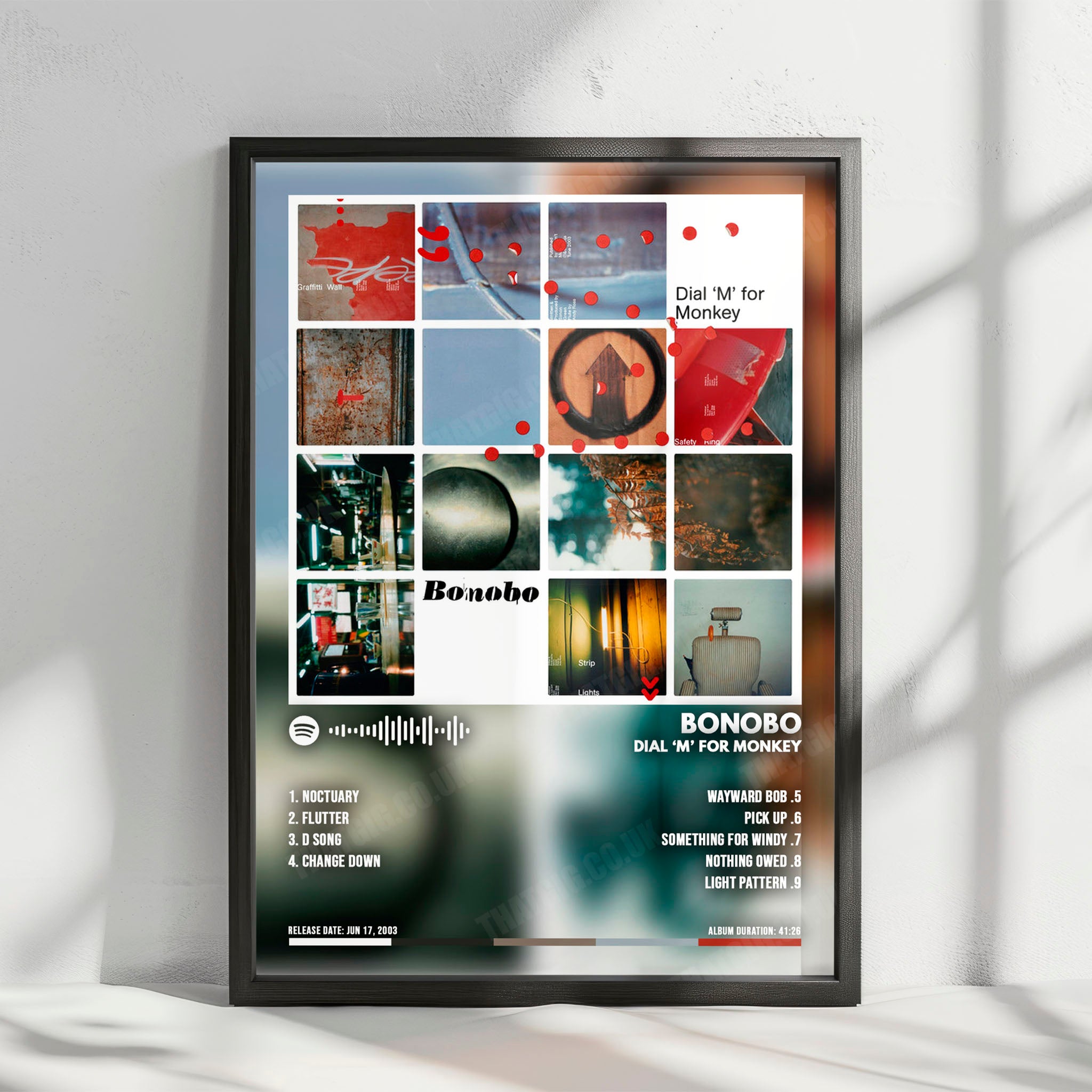Bonobo "Dial 'M' for Monkey" Album Cover Poster | Complete Tracklist ...