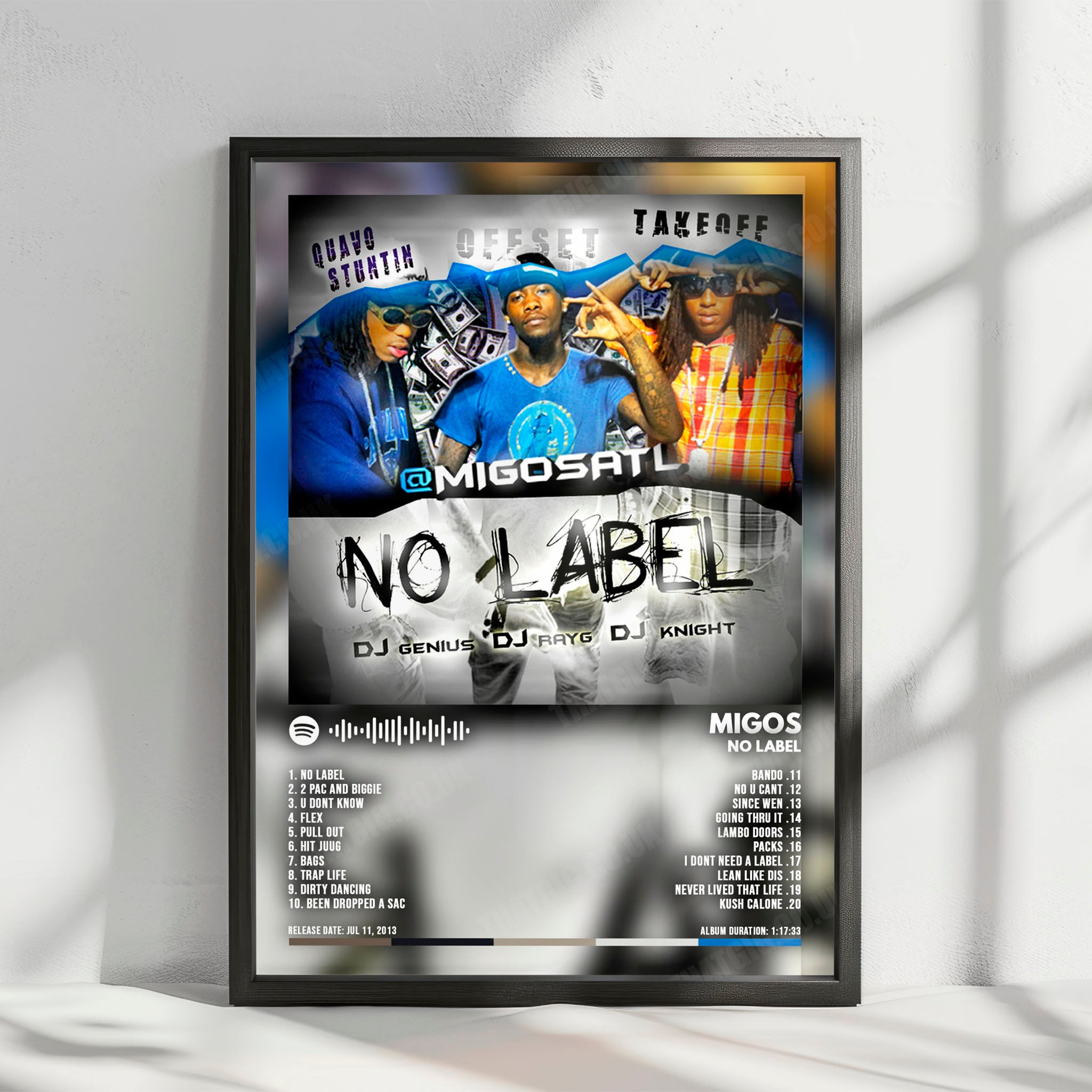 Migos "No Label" Album Cover Poster | Complete Tracklist – That Gig